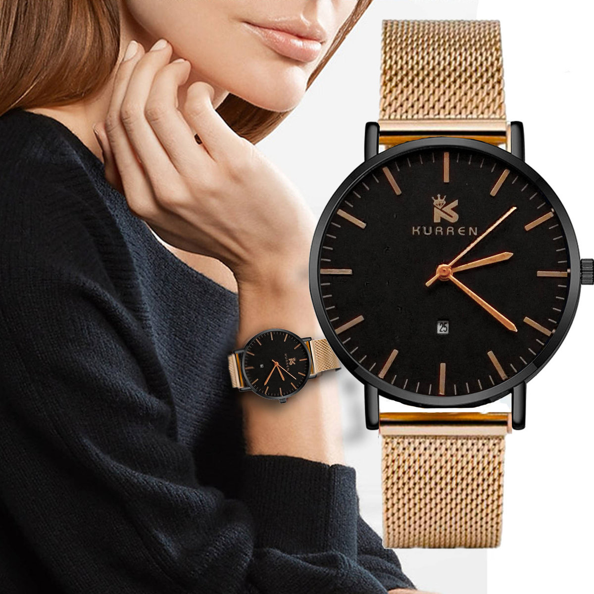KLASYCZNY MODNY ZEGAREK DAMSKI 4 KOLORY DZIEŃ MATKI - WKS | Moda Sklep ...