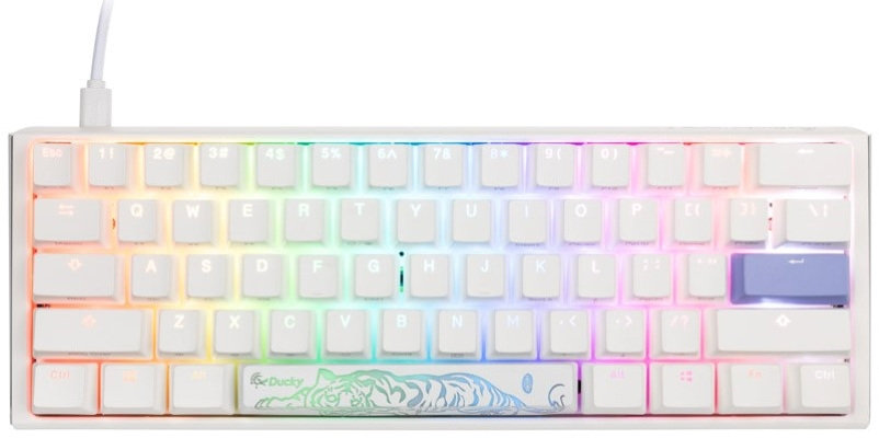 Klawiatura gamingowa Ducky ONE 3 Classic Mini MX-Red RGB LED US biała ...