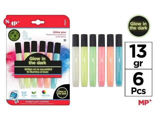 Klej brokatowy świecący w płynie 6 kolorów - Inna marka | Sklep EMPIK.COM