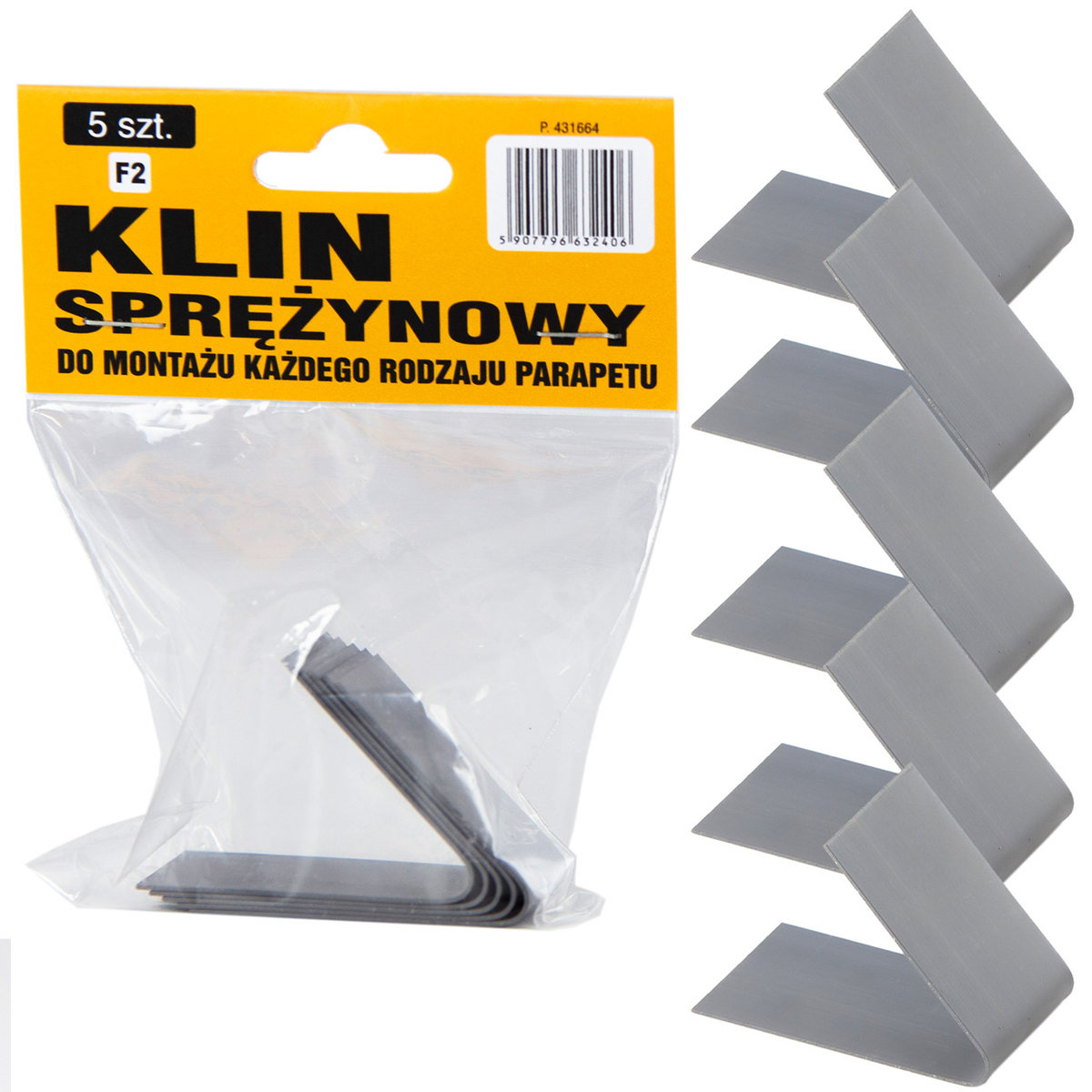 Klin Sprężynowy Do Montażu Parapetów 5 Sztuk Model F2 - EDANTI | Sklep ...