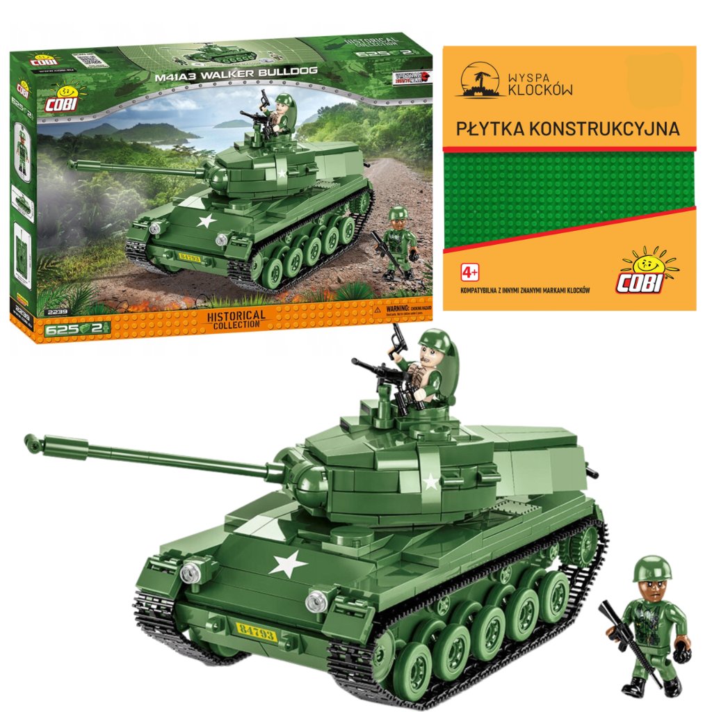 Klocki Cobi 2239 Czołg M41A3 Walker Bulldog Pojazd Wojsko Wojskowy ...