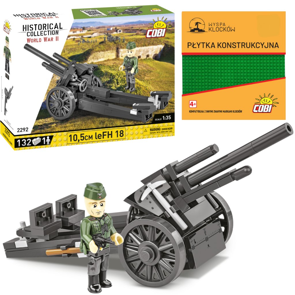 Klocki Cobi 2292 Haubica 10,5 Cm Lefh 18 Hc Działo Wojsko Ww2 132 El ...