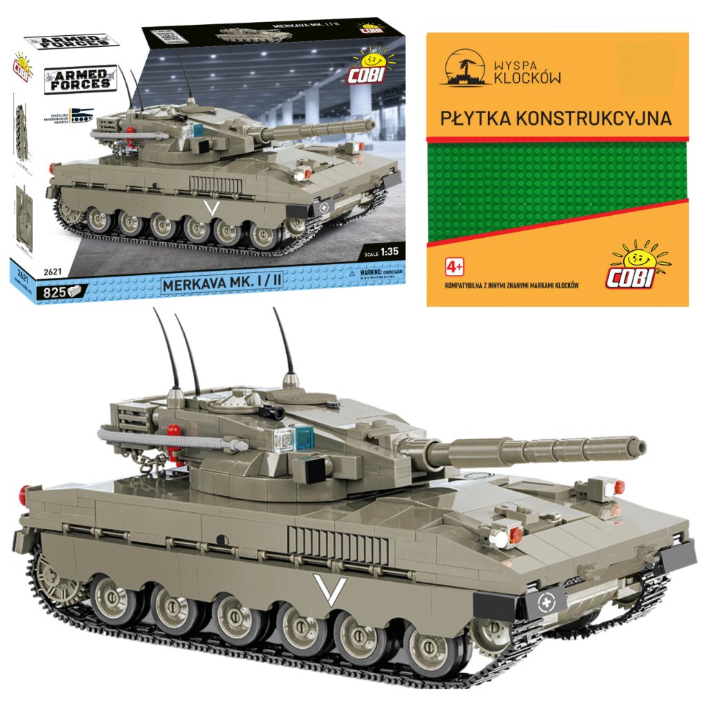 Klocki Cobi 2621 Czołg Merkava Mk1/Ii Pojazd Armia Wojskowy 825 El ...