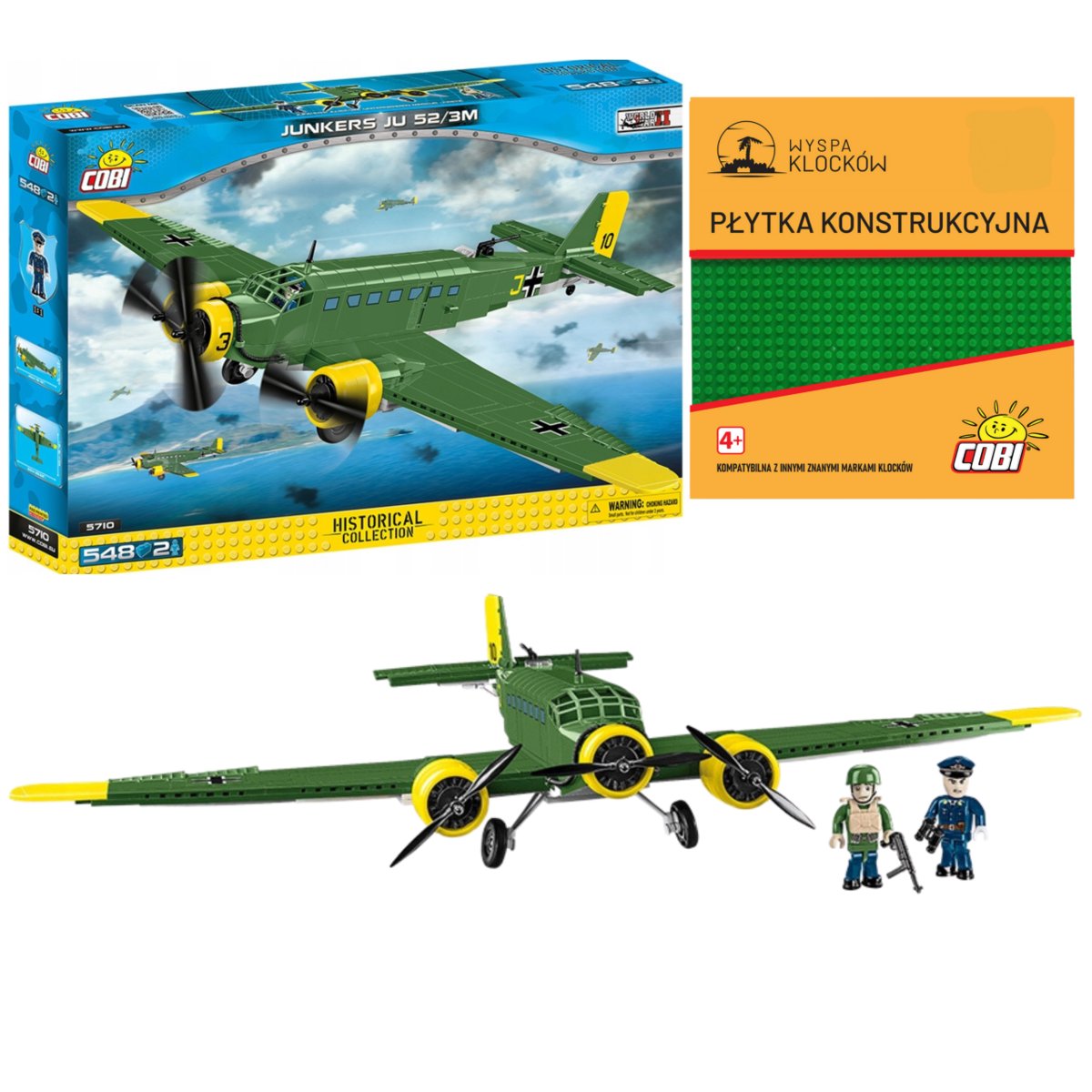 Klocki Cobi 5710 Samolot Wojskowy Junkers Ju-52/M3 Armia Wojsko Ww2 ...