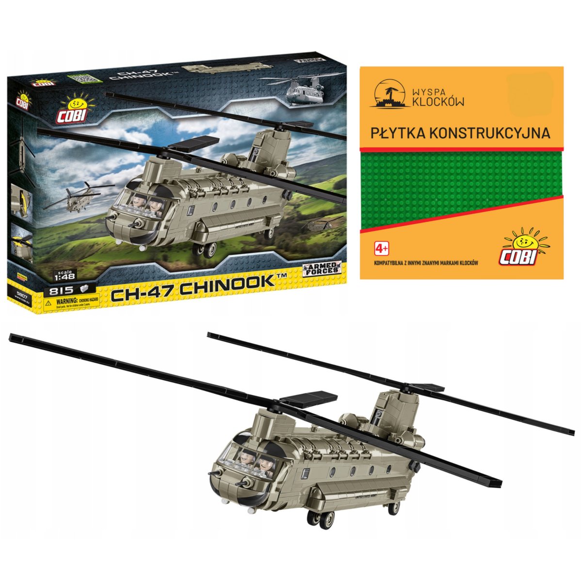 Klocki Cobi 5807 Śmigłowiec Ch-47 Chinook Wojskowy Helikopter Wojsko ...
