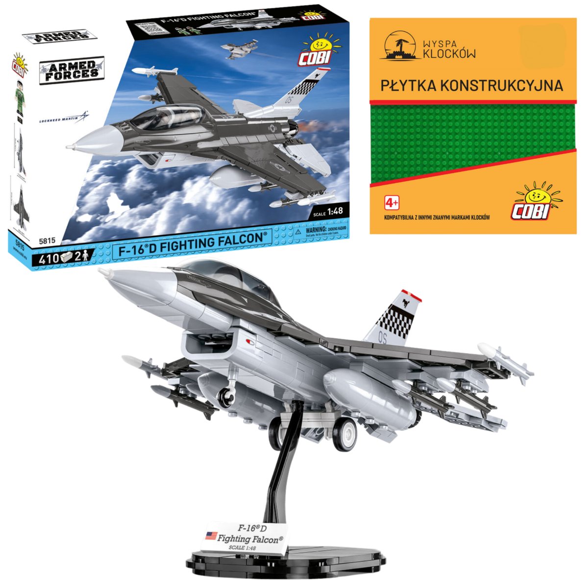KLOCKI COBI 5815 SAMOLOT F-16D FIGHTING FALCON + PŁYTKA - COBI | Sklep EMPIK.COM