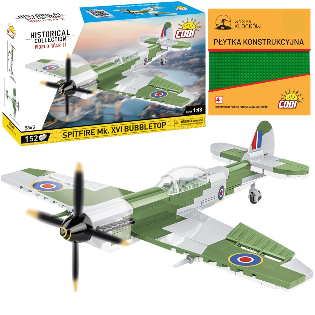 Klocki Cobi 5865 Samolot Spitfire Mk. Xvi Bubbletop Myśliwiec 152 El. - COBI | Sklep EMPIK.COM
