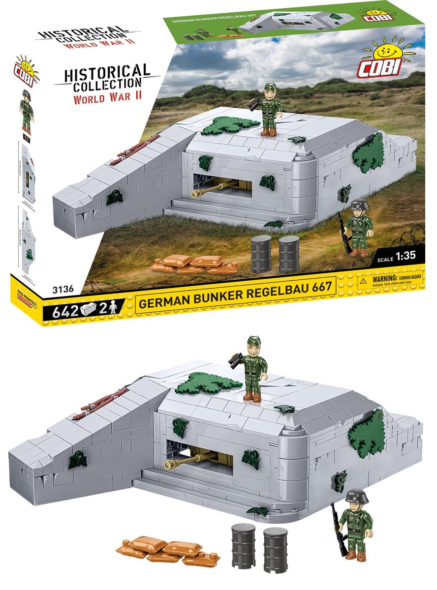 KLOCKI COBI NIEMIECKI BUNKIER SCHRON GERMAN BUNKER REGELBAU HISTORYCZNY ...