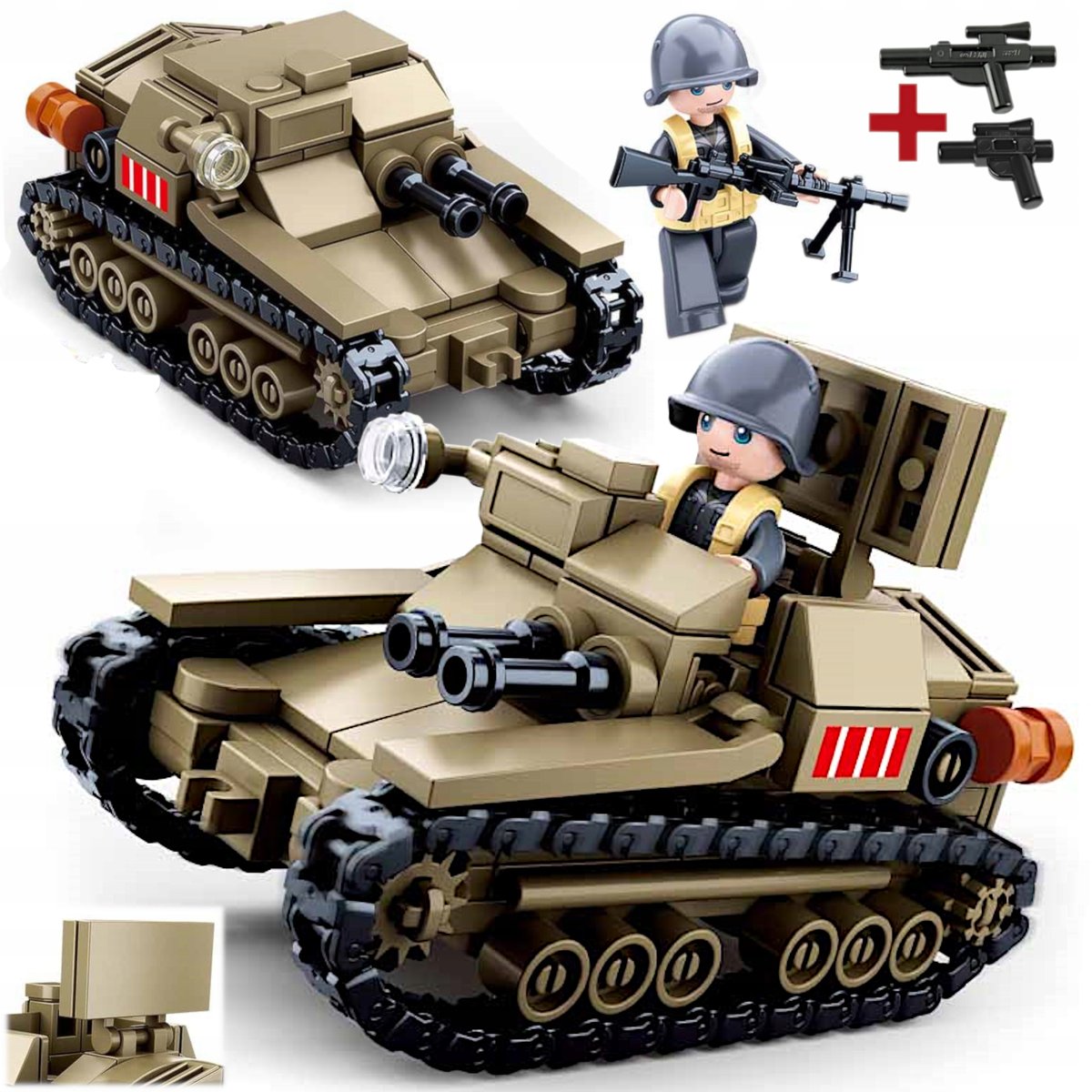 Klocki Czołg Polska Tankietka TKS 1939r. Wojsko ARMIA FIGURKA + LEGO ...