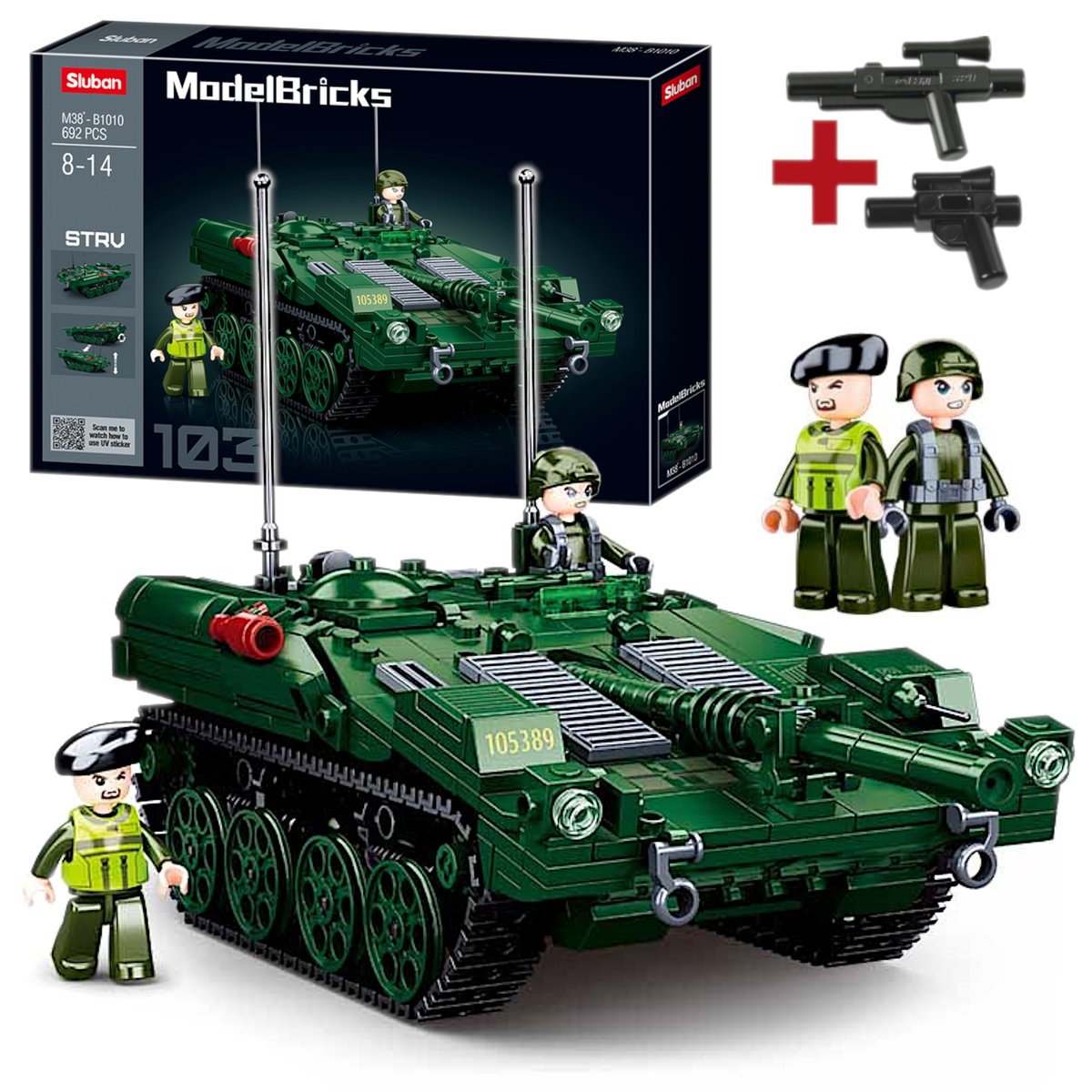 Klocki Czołg Szwedzki STRV103 Wojsko DWIE FIGURKI + BROŃ - LEGO | Sklep ...