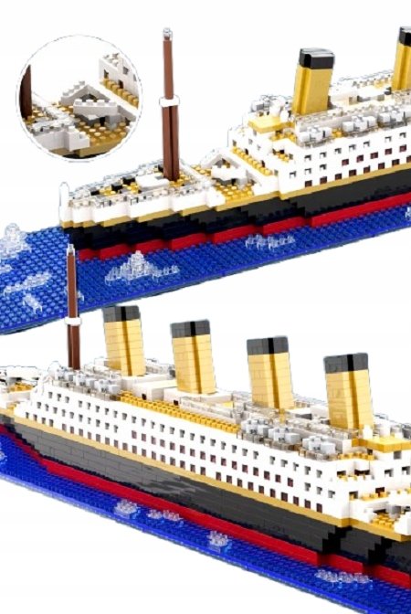 KLOCKI DIKOM Titanic model statku (1912) Klocki 1878 elementów Statek ...