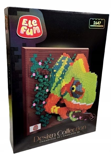 KLOCKI ELEFUN DESIGN COLLECTION Micro klocki KAMELEON 3D 2647 el 639 ...