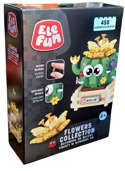 KLOCKI ELEFUN FLOWERS Micro klocki KWIATY W DONICZCE 3D 458 elementów ...
