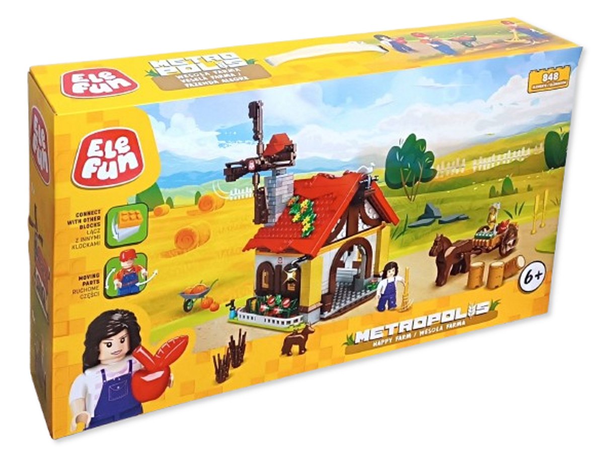 Klocki Elefun Metropolis Wesoła farma 12108 - Elefun | Sklep EMPIK.COM
