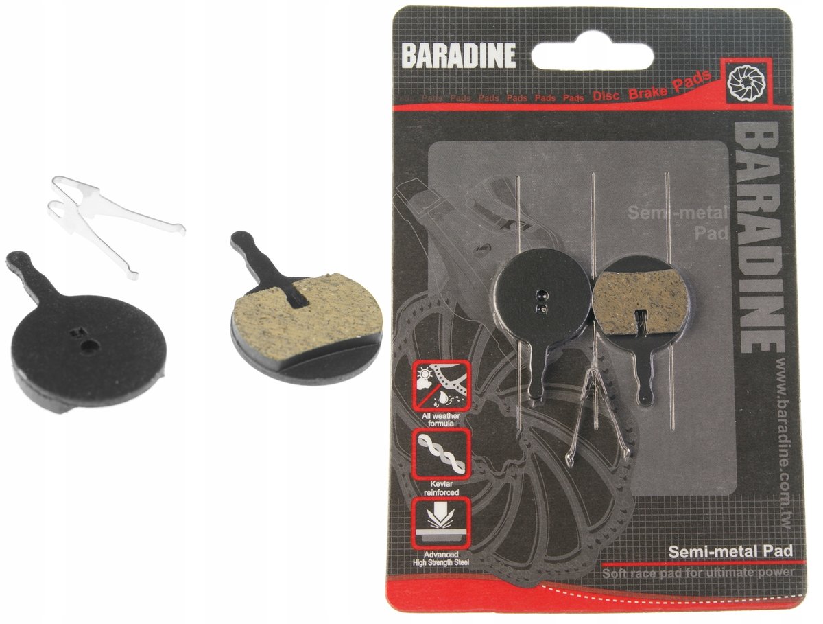 Klocki hamulcowe tarczowe półmetaliczne Avid BB5 Baradine DS-38R+SP-38 ...