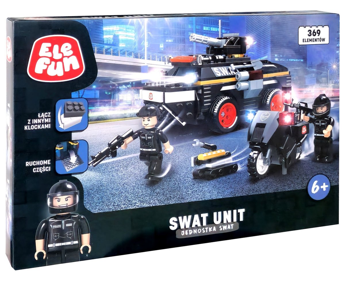 Klocki Jednostka SWAT - Policja 369 el ruchome części dla dzieci 6+ Elefun - Elefun | Sklep ...