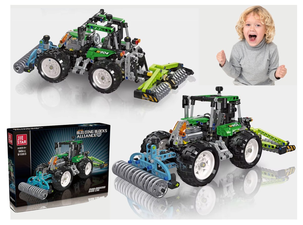 KLOCKI JIE STAR Technic Traktor z maszynami rolniczymi - Gazelo | Sklep ...