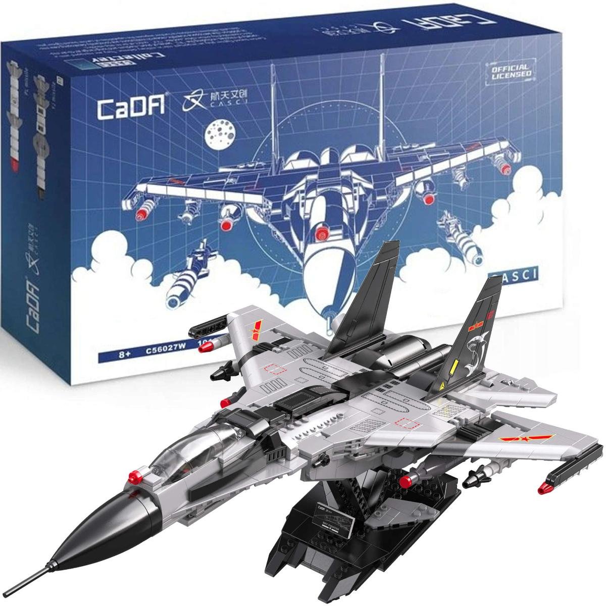 Klocki konstrukcyjne CaDA Model odrzutowca Fighter Jet 48 cm Samolot ...