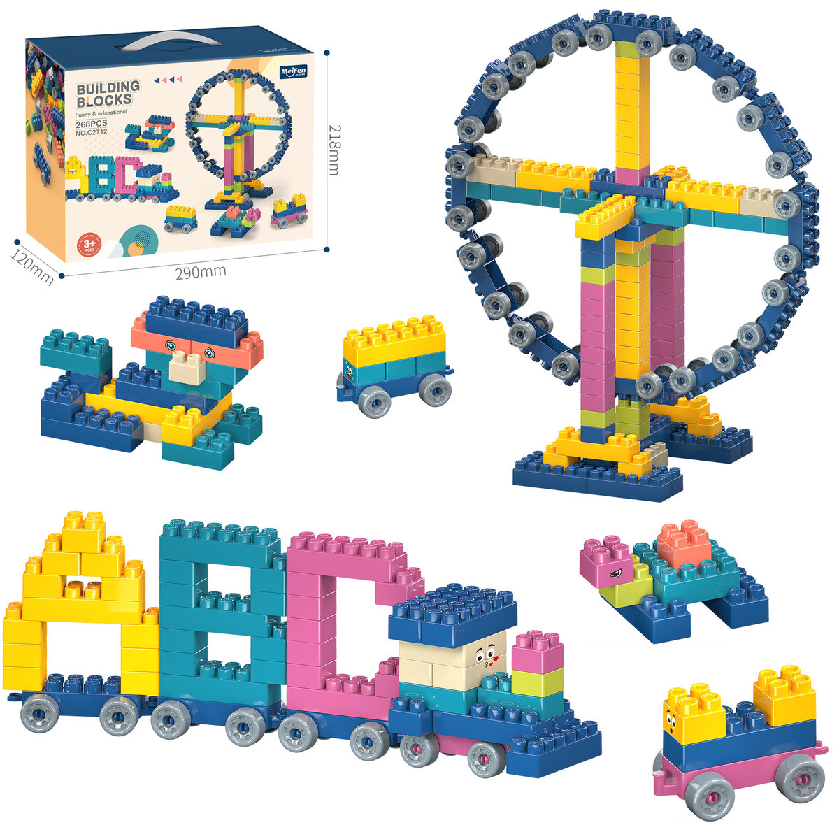 Klocki konstrukcyjne DIY z cząsteczkami dla dzieci, zabawki edukacyjne, kolorowe, kreatywne ...