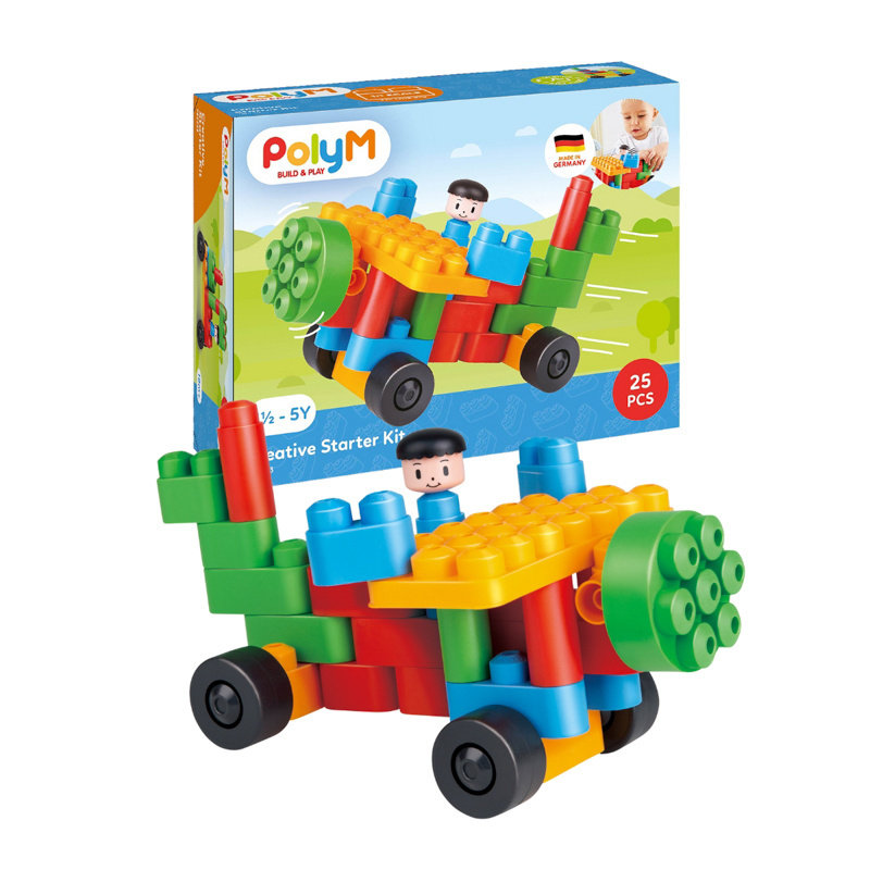Klocki konstrukcyjne, Kreatywny zestaw startowy, 25 el., 18m+, PolyM - POLYM | Sklep EMPIK.COM