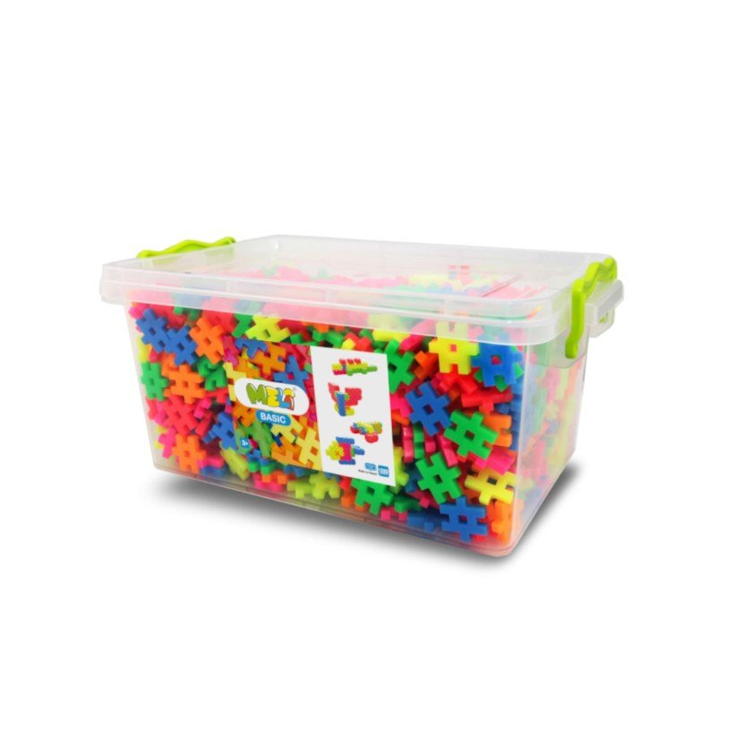 Klocki konstrukcyjne Meli Neon Basic Edu - 1200 el. - MELI | Sklep EMPIK.COM