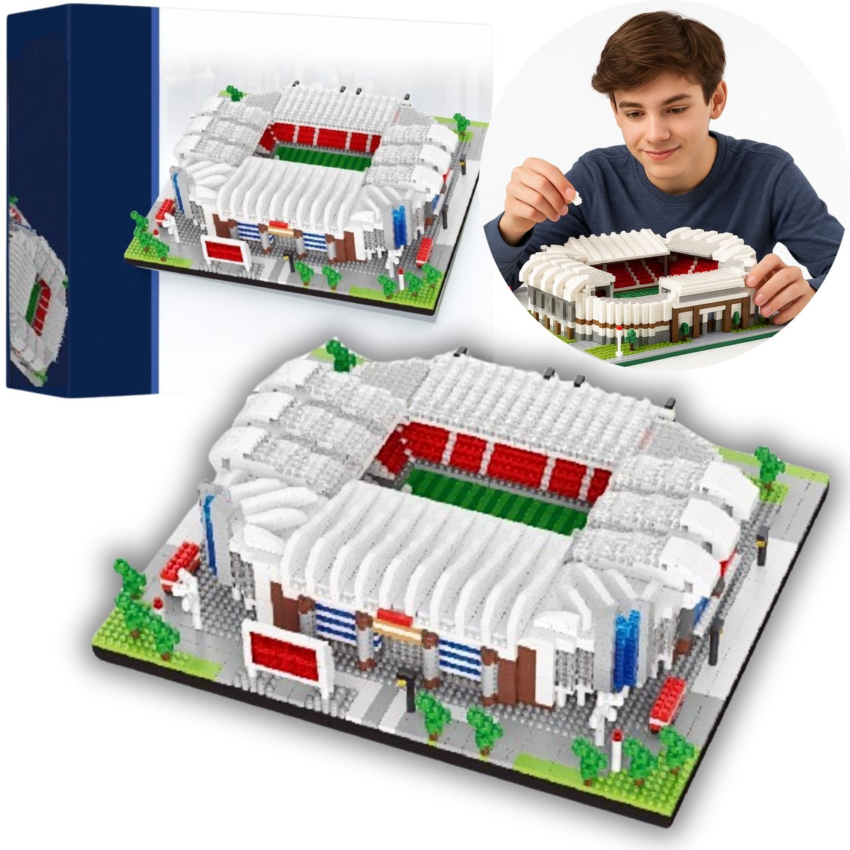 KLOCKI KONSTRUKCYJNE STADION PIŁKARSKI MANCHESTER UNITED FOOTBALL 3800 ...