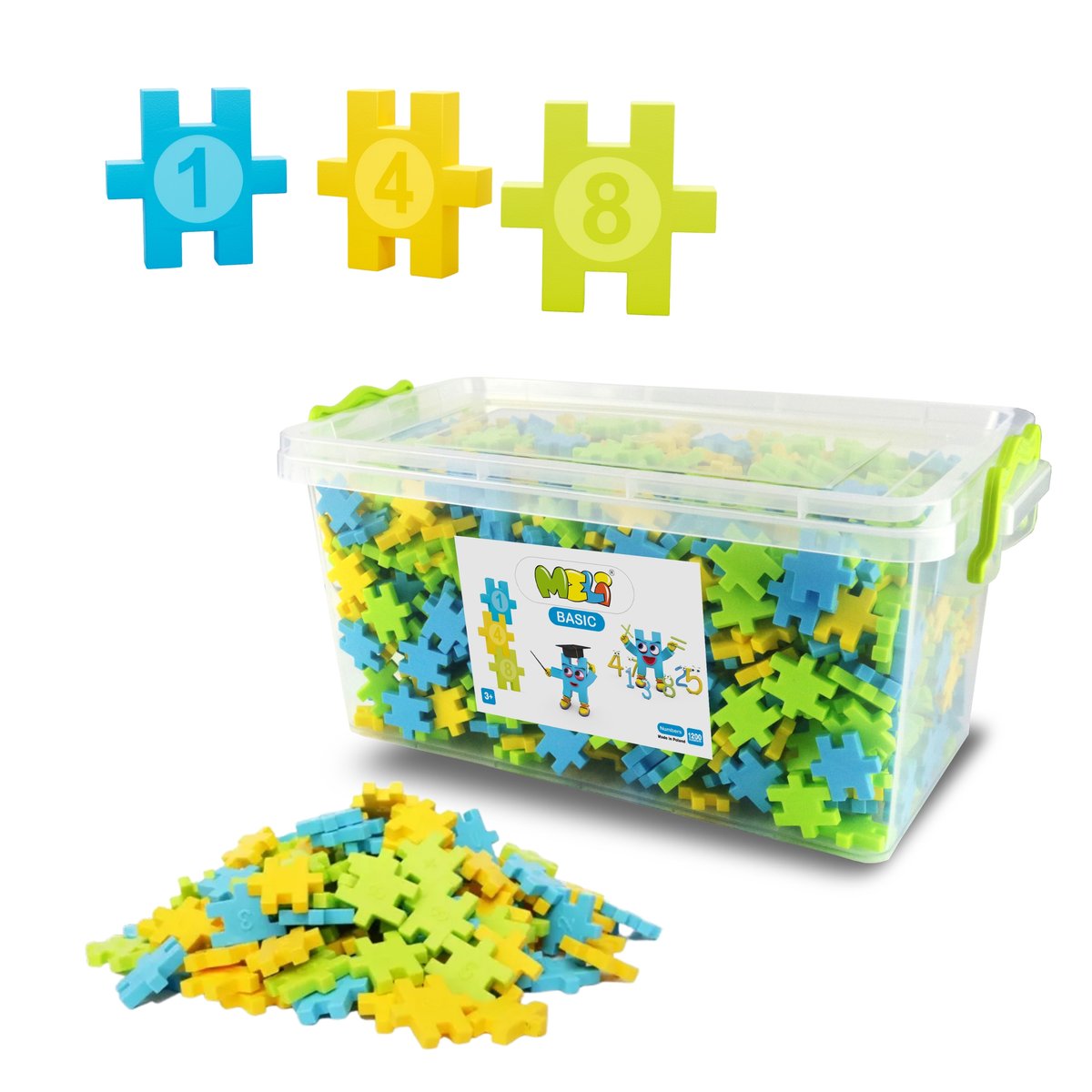 KLOCKI KONSTRUKCYJNE WAFLE MELI 50095 Basic Numbers Edu 1200 sztuk - MELI | Sklep EMPIK.COM