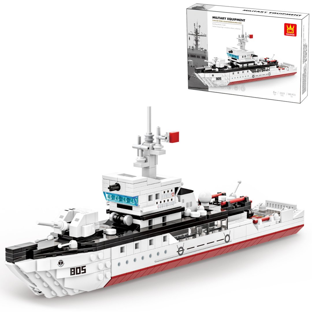 Klocki konstrukcyjne Wange 3523 - Okręt Minowy Type 081, 380 elementów ...