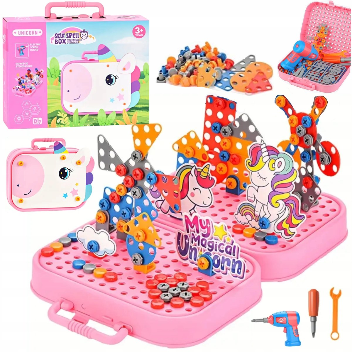 Klocki konstrukcyjne zestaw kreatywny jednorożec 335 - LUXMA | Sklep EMPIK.COM