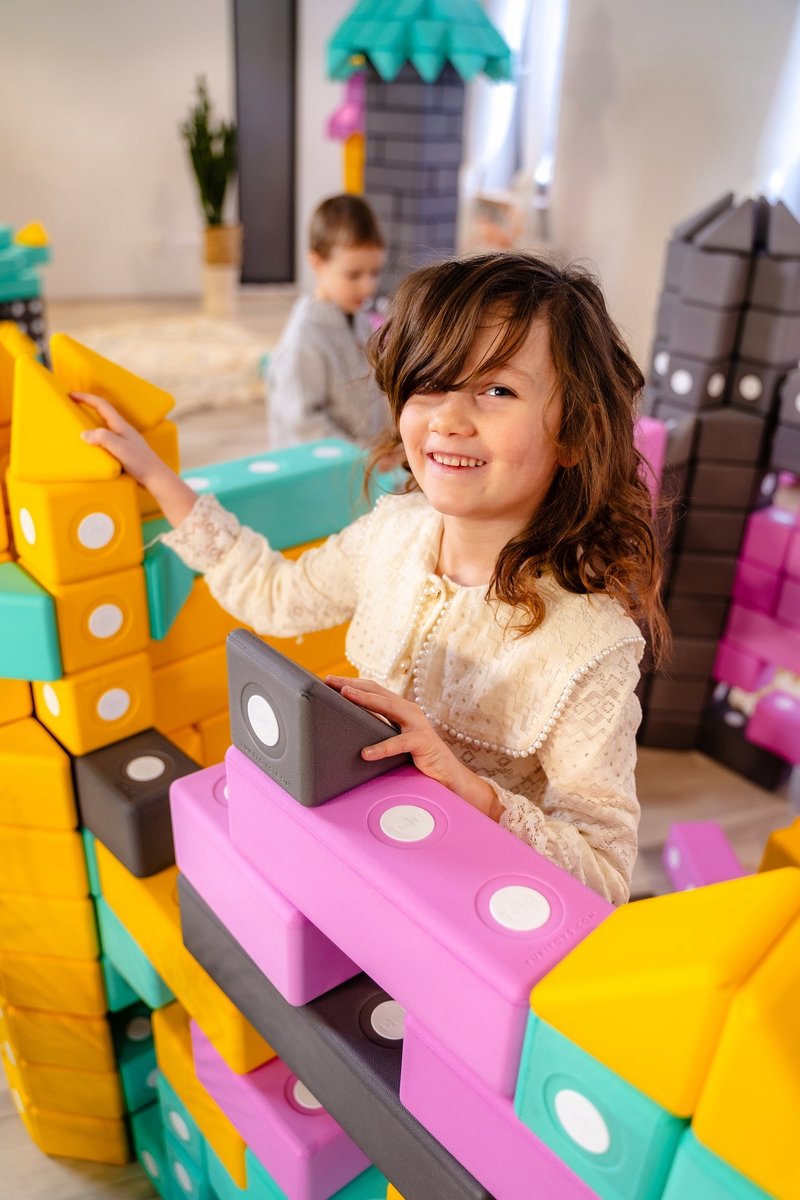 Klocki magnetyczne piankowe modułowe Tuki Smart produkt polski 160 szt - Tuki | Sklep EMPIK.COM