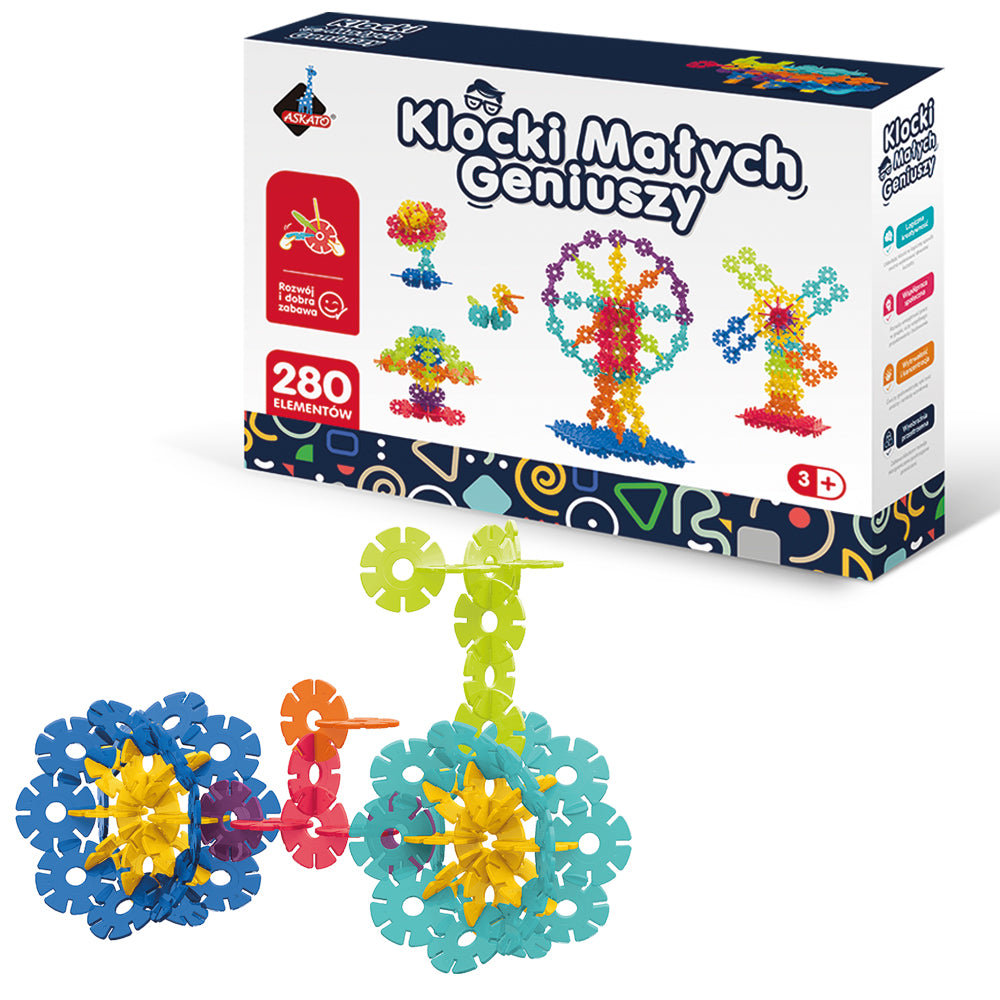 Klocki Małych Geniuszy ŚNIEŻYNKI - 280 elementów - ASKATO | Sklep EMPIK.COM
