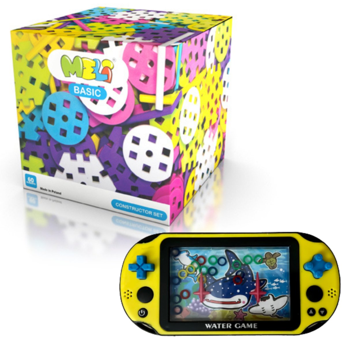 Klocki Meli Basic Constructor Pink Set 60 El. + Gra Wodna Prezent - MELI | Sklep EMPIK.COM
