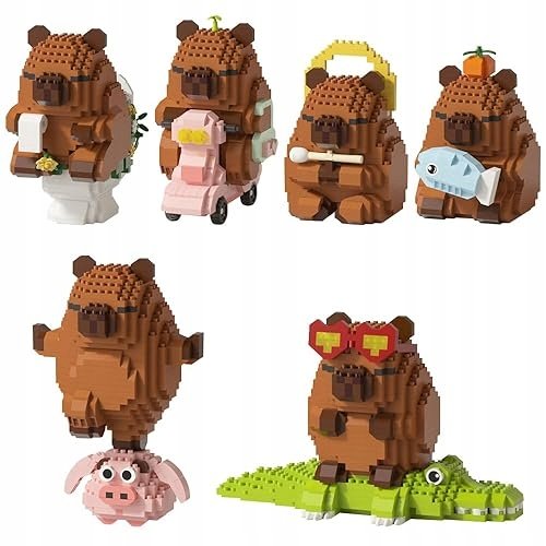 KLOCKI MICRO BUILDING ZWIERZĘTA CAPYBARA ZESTAW 1606 SZT NA PREZENT ...