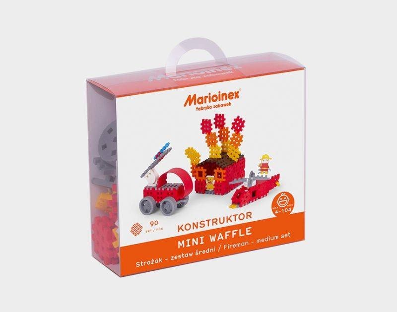 Klocki Mini Waffle Strażak zestaw średni 90 el. - Marioinex | Sklep ...