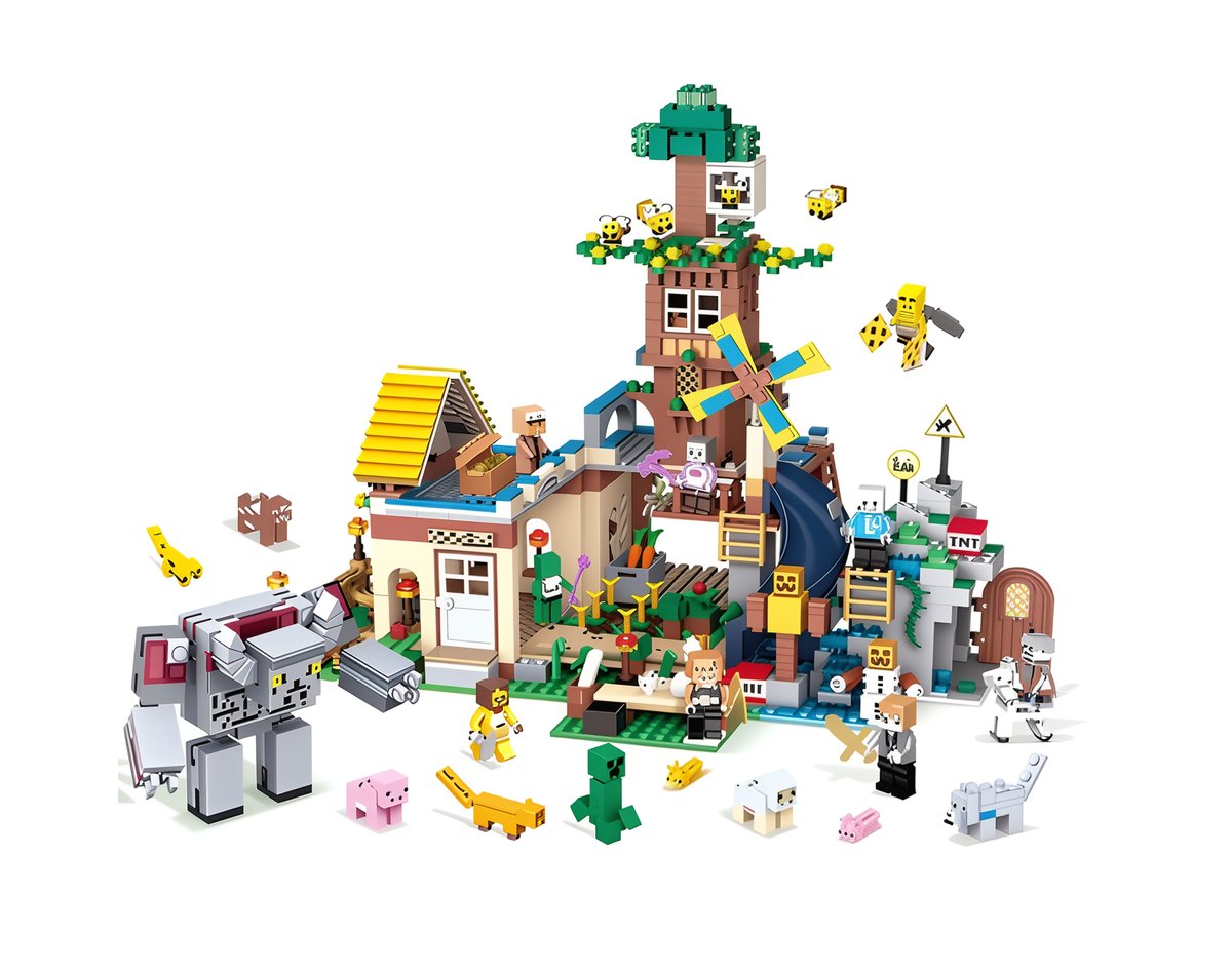 Klocki My Word 1402 El Zestaw Klocków Domek Craft Figurki Zwierzęta ...