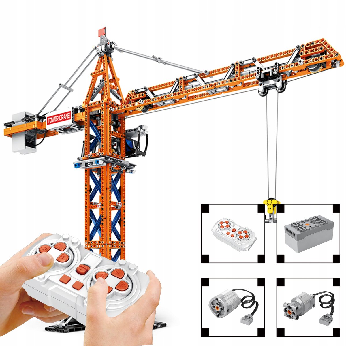 Klocki Reobrix Żuraw Wieżowy Dźwig Tower Crane Dynamic 1288 Pcs Technik ...