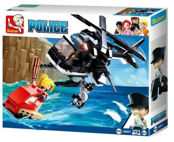 Klocki Sluban Police Helikopter Skuter Wodny 221 - B0651 - Sluban ...