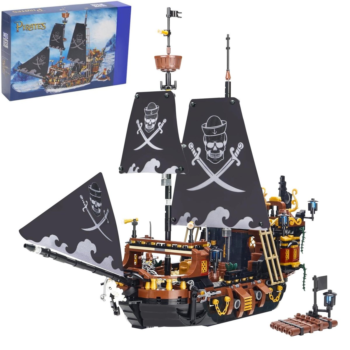 Klocki Statek Piracki Z Karaibów Zestaw Klocków Z Figurkami Skarb ...