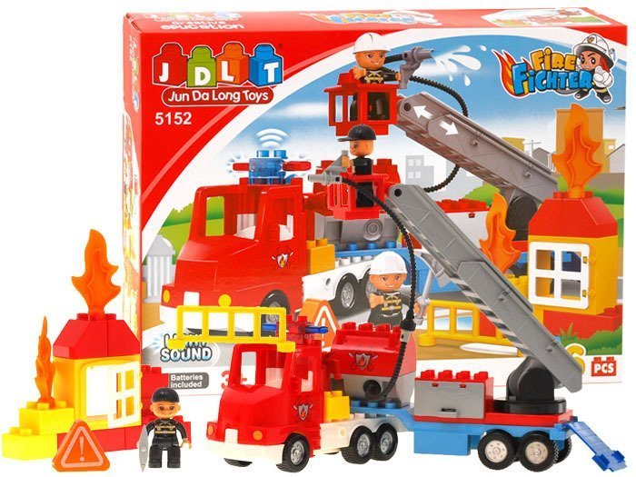 KLOCKI STRAŻ POŻARNA 36elementów dla maluchów - JDLT | Sklep EMPIK.COM