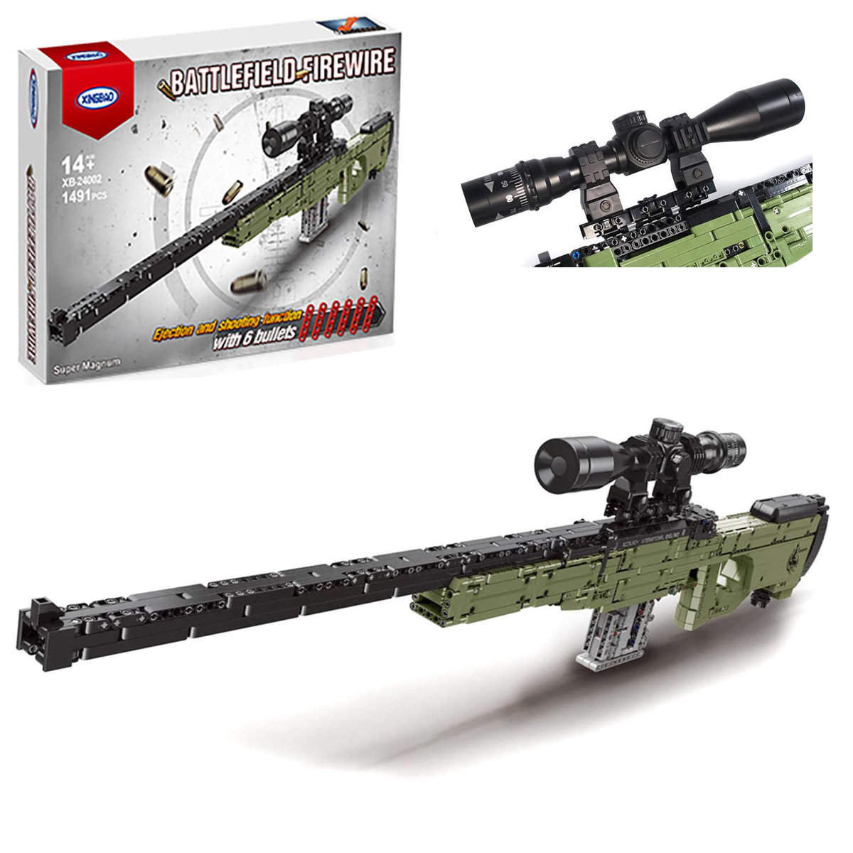 Klocki Technic Karabin Snajperski AWM XB24002 - Xingbao | Sklep EMPIK.COM