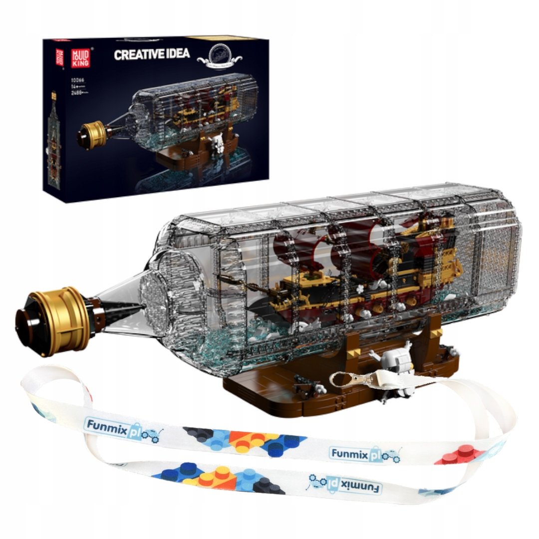 KLOCKI TECHNIC STATEK MORSKI W BUTELCE 2488 el. MOULD KING 10066 ...