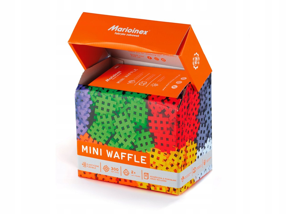 Klocki wafle Marioinex Mini 300 szt. KLOCKI WAFLE KRATKI DRABINKI ...