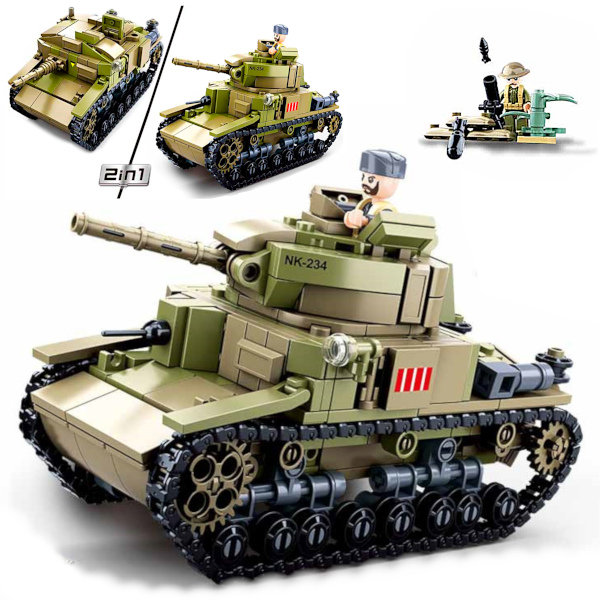 Klocki Wojsko Czołg Amerykański M4 Sherman / T40/M9 - Sluban | Sklep ...