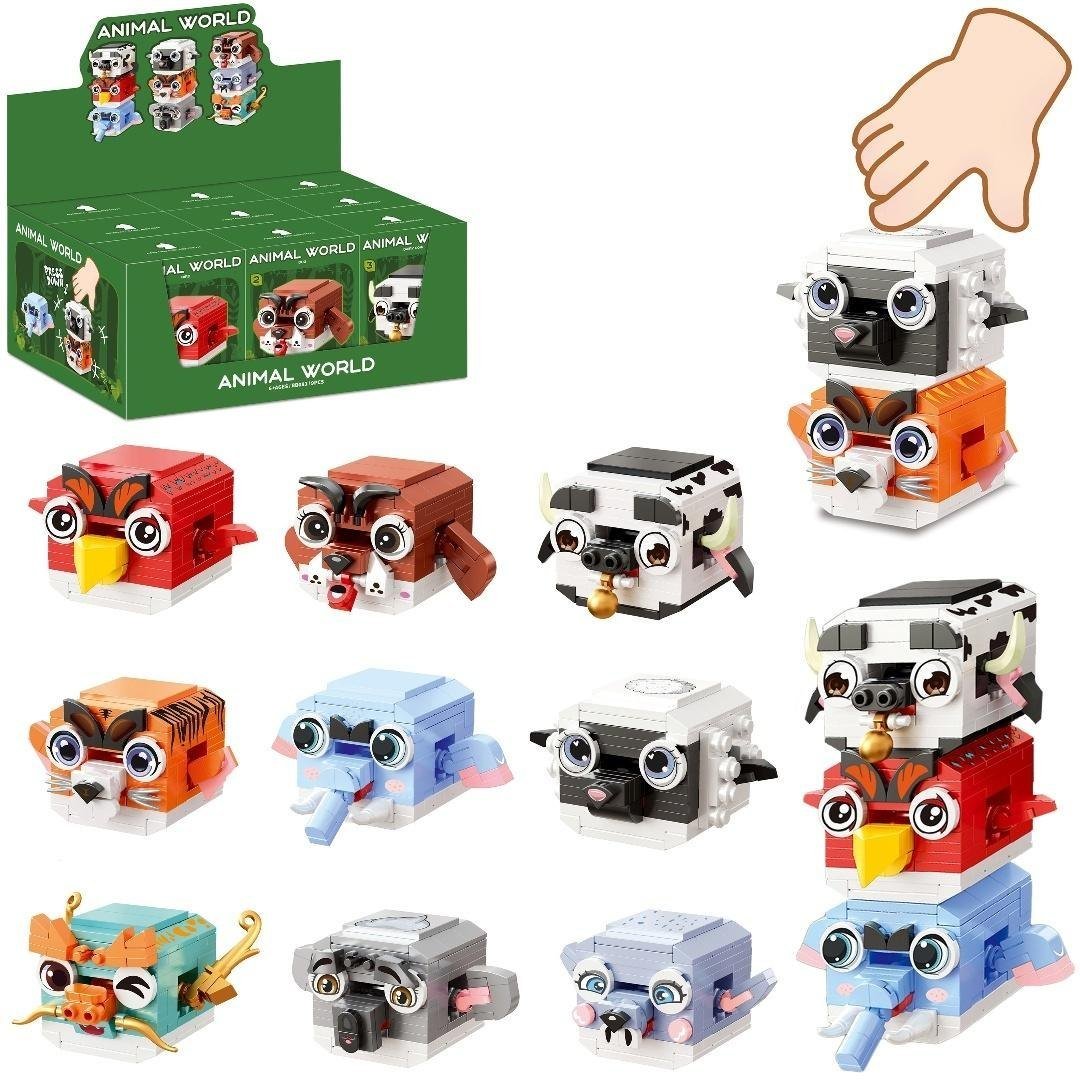 Klocki zwierzątko naciskane + 120 elementów MIX - Trifox | Sklep EMPIK.COM