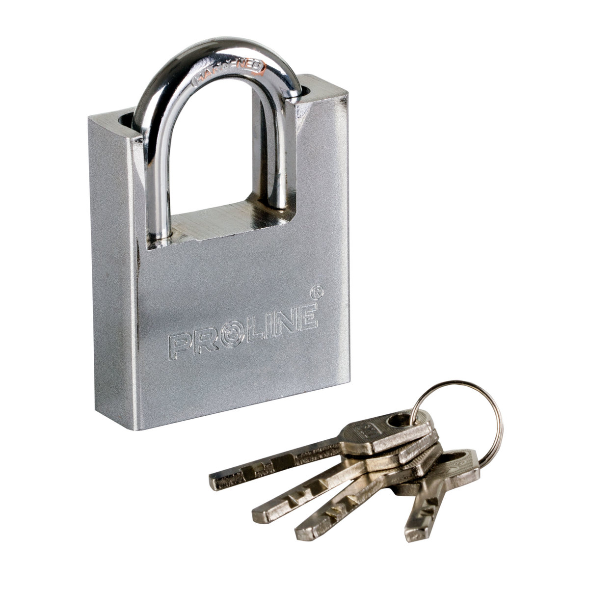 Kłódka Żeliwna Wzmacniana 50Mm Kabłąk Hartowany Klucz Frezowany Proline ...