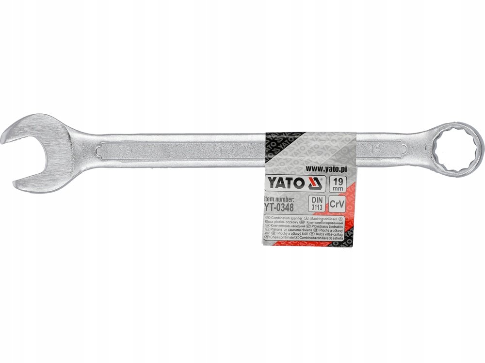 Klucz płasko-oczkowy 19mm CrV satyna YT-0348 YATO - Yato | Sklep EMPIK.COM