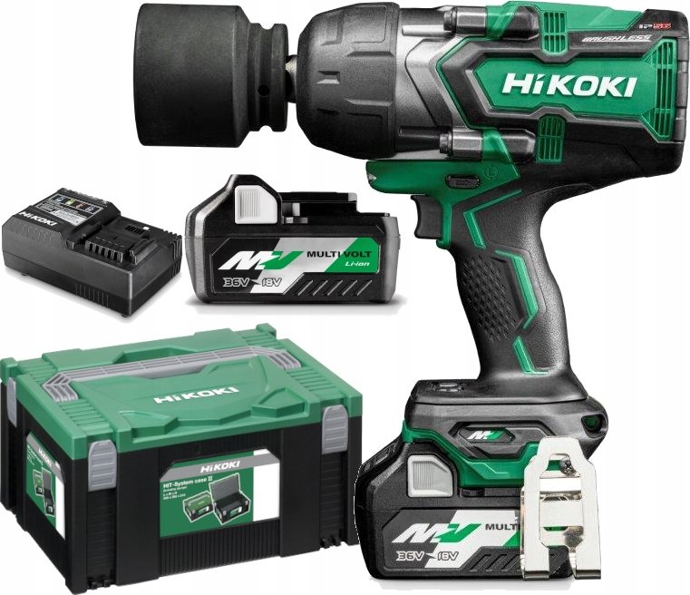 KLUCZ UDAROWY AKUMULATOROWY HIKOKI WR36DF WRZ 2400Nm 3/4" 2x2,5Ah 36V ...