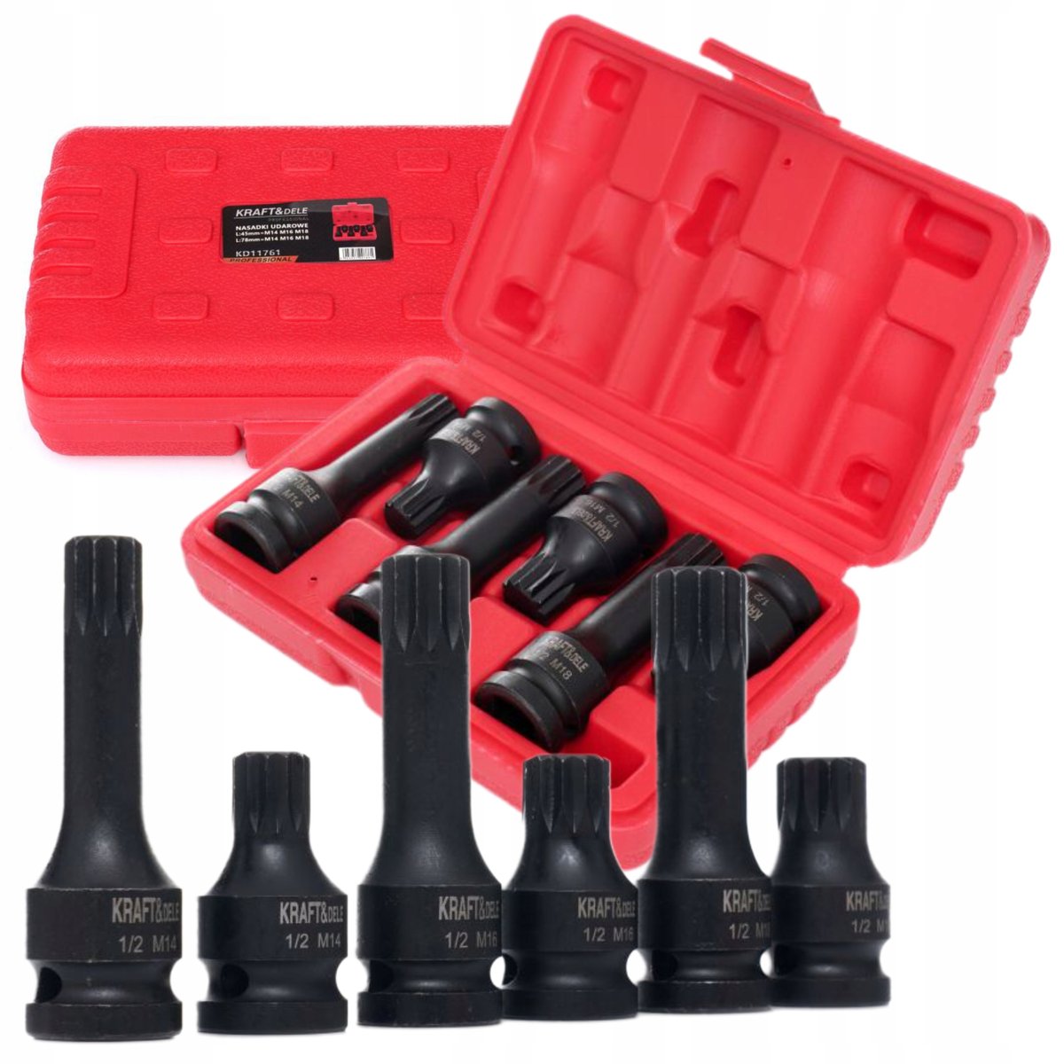 Klucze Bit Spline Udarowe 1/2 M14-M18 Xzn Piasta Vw Audi Skoda ...