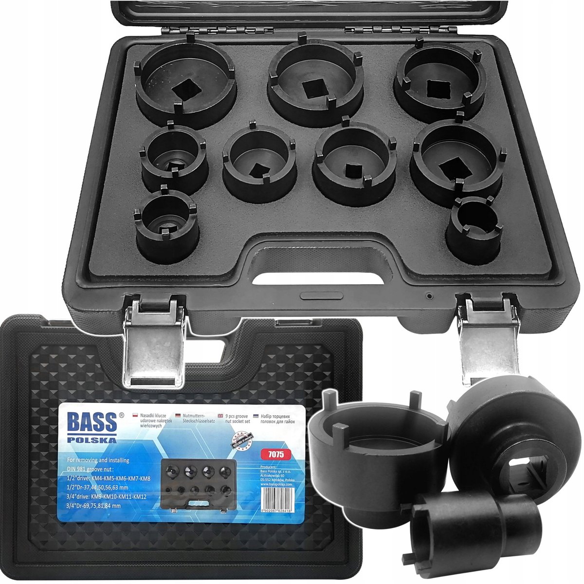 Klucze Nasadki Do Nakrętek Wieńcowych Śrub Rowkowych Łożysk Tulei 4 ...