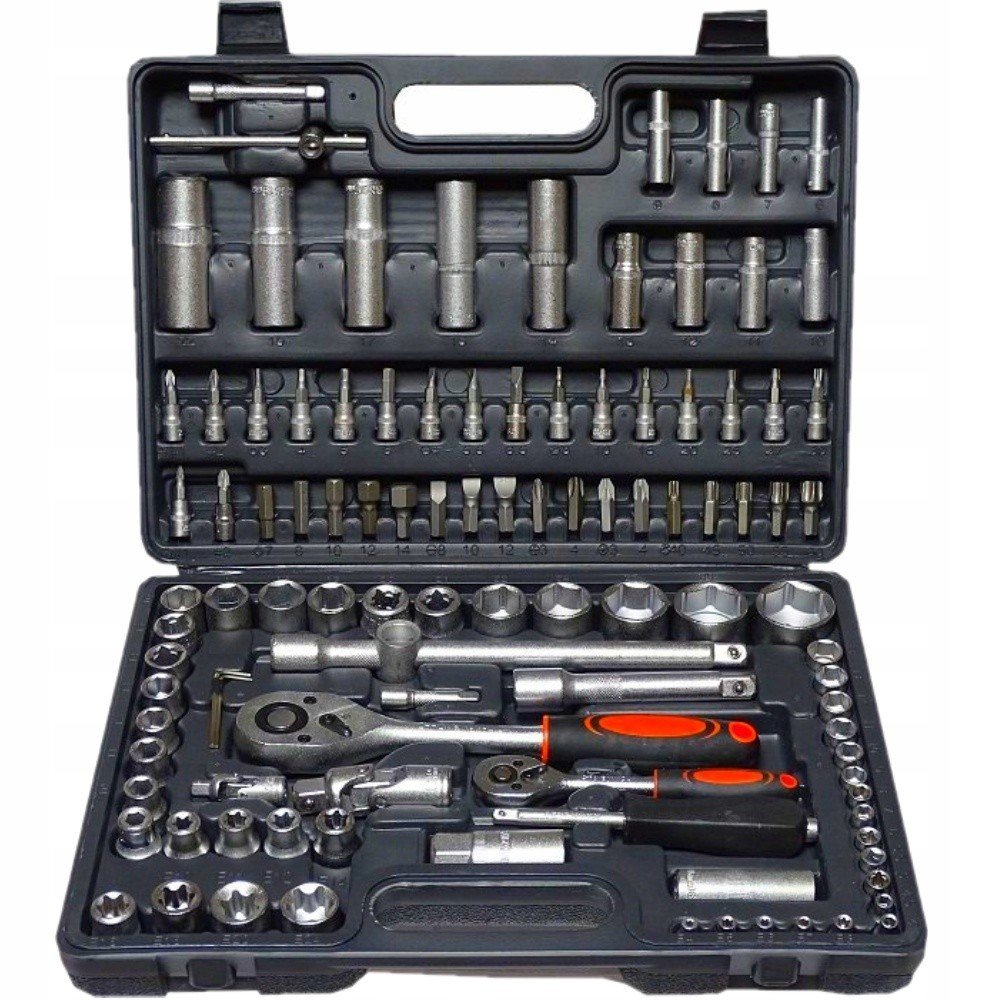 KLUCZE NASADOWE 108 cz. NASADKI GRZECHOTKI 1/4' 1/2' ZESTAW NARZĘDZIOWY - GMP | Sklep EMPIK.COM